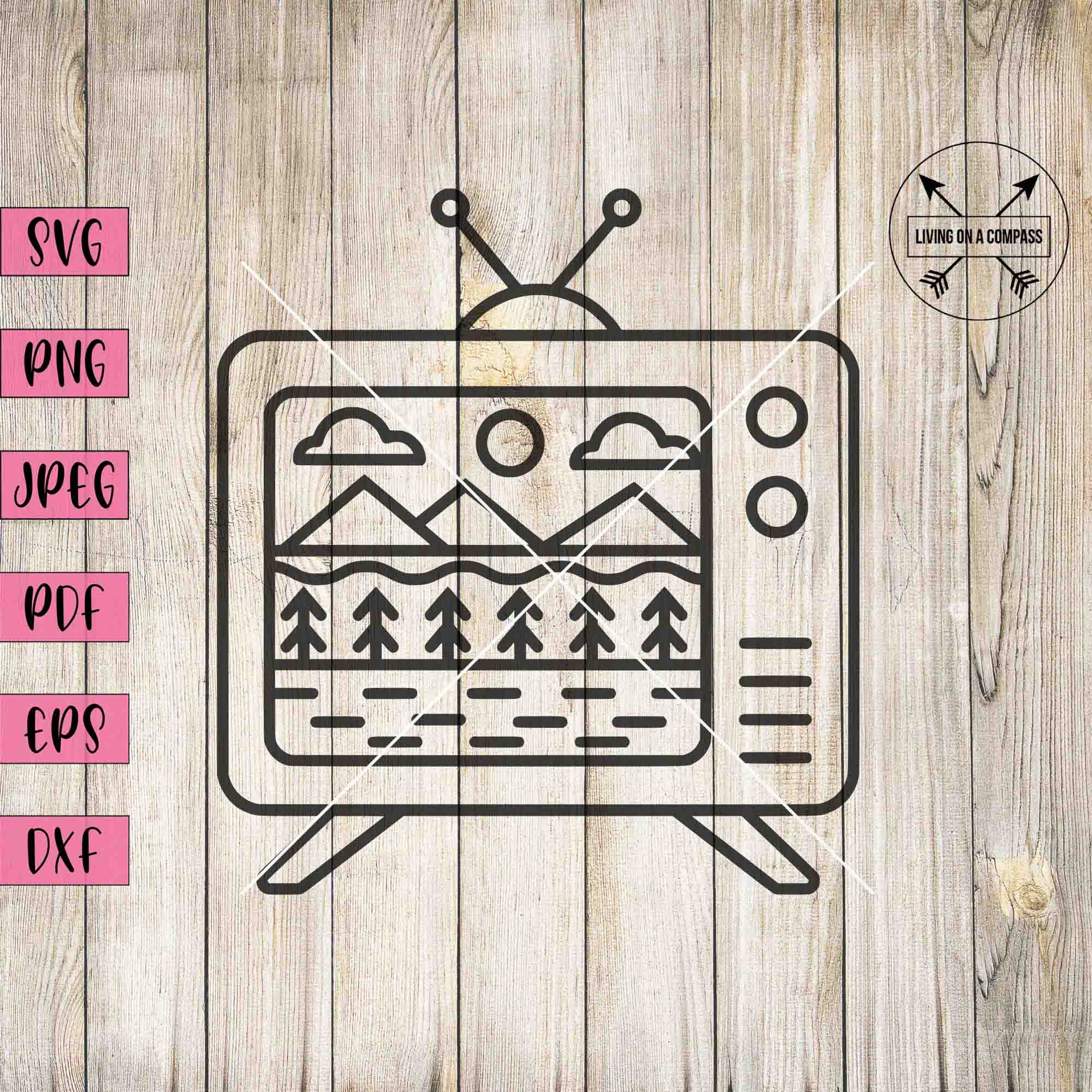 Vintage Tv Svg Tv Svg Television Clipart Television Decal - Etsy