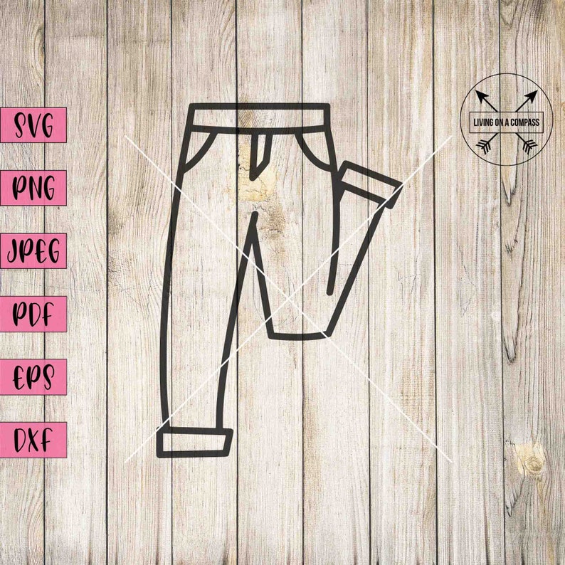 Jeans Svg, Jeans Png, Jeans Clipart, Pants Svg, Pants Cut File, Pants ...