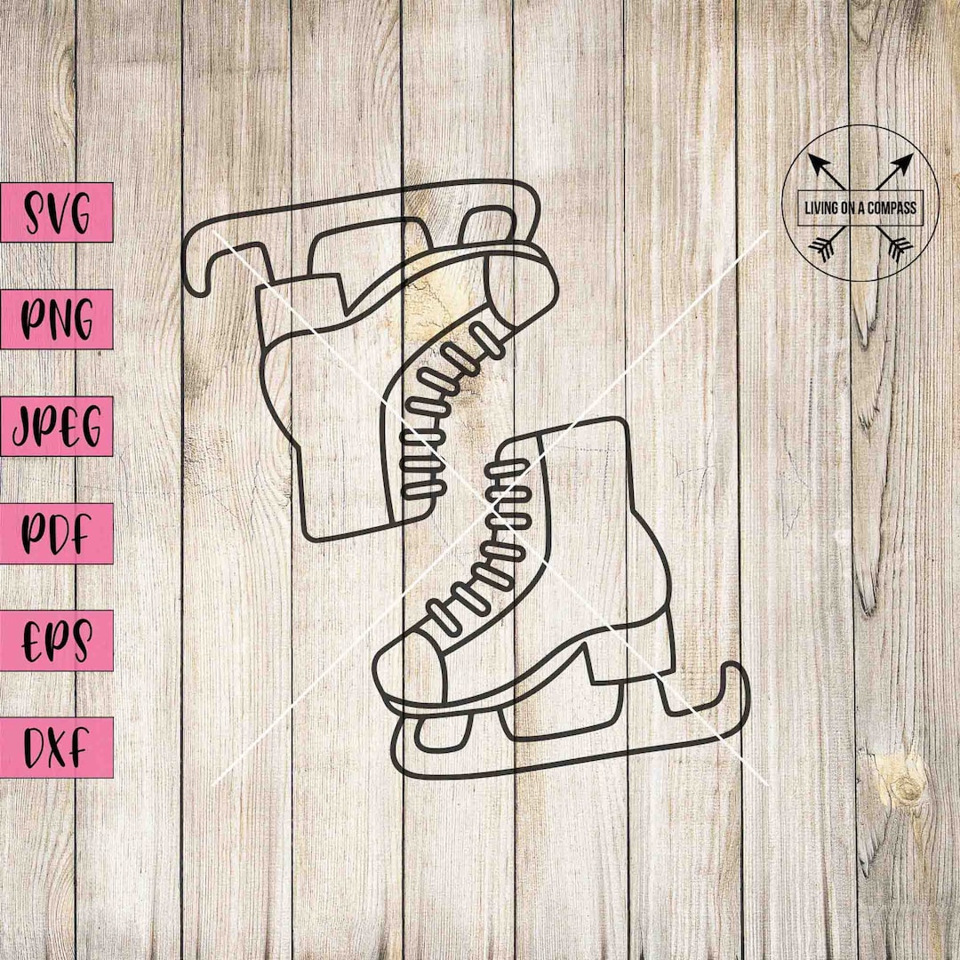 Ice Skate Svg, Ice Skating Invitation, Ice Skate Decoration, Figure ...