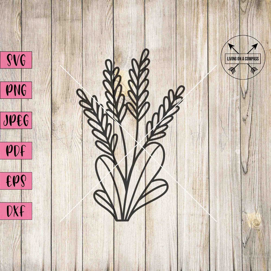 Lavender Svg, Wheat Svg, Lavender Clipart, Flower Svg, Flower Clipart ...