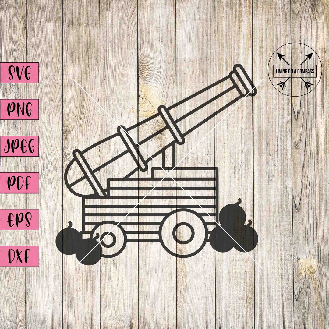 Cannon Svg Cannon Decal Pirate Svg Pirate Clipart Pirate - Etsy