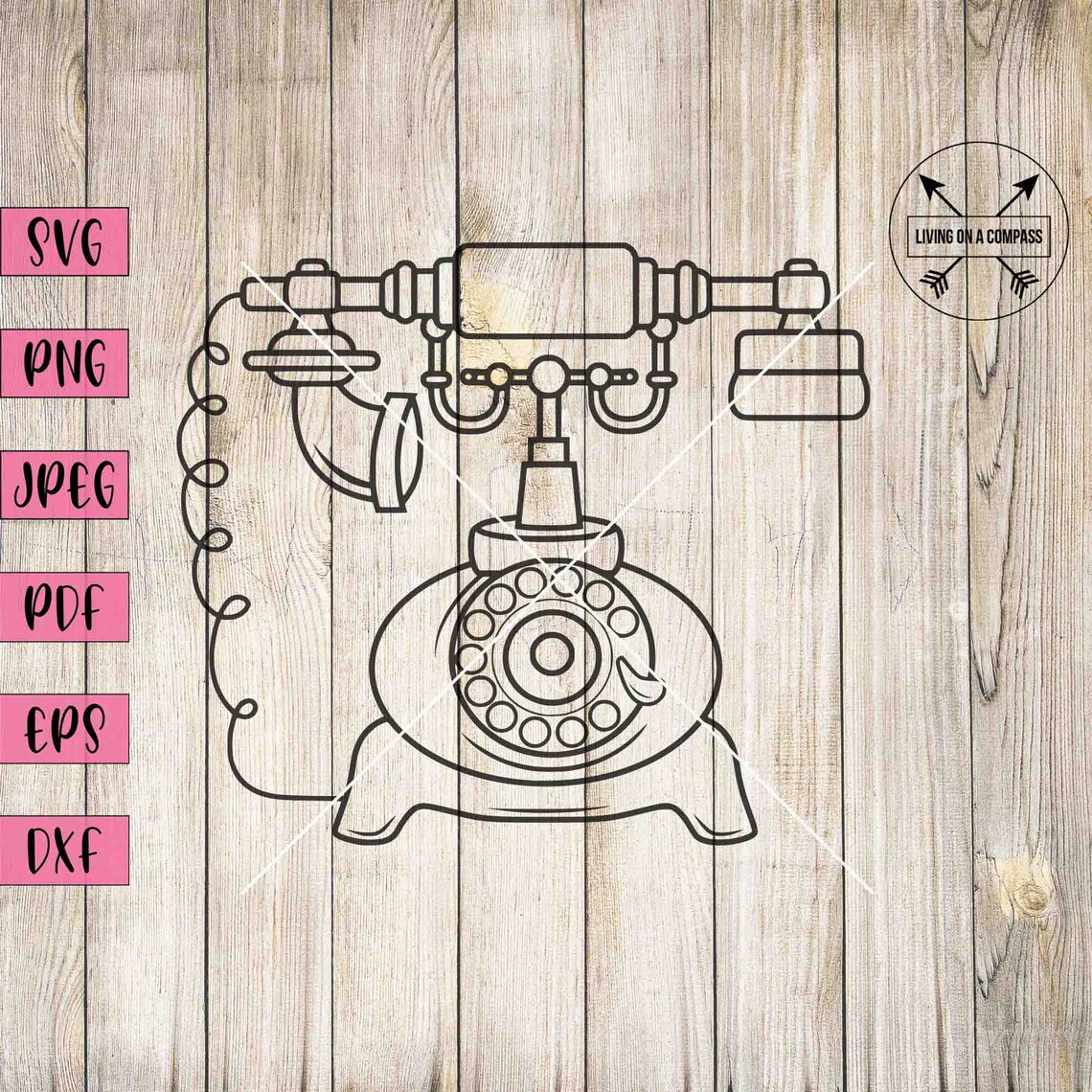 Vintage Telephone Svg, Phone Svg, Telephone Clipart, Phone Clipart ...