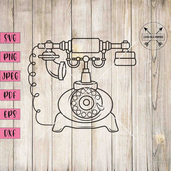 Antique Phone Svg - Etsy