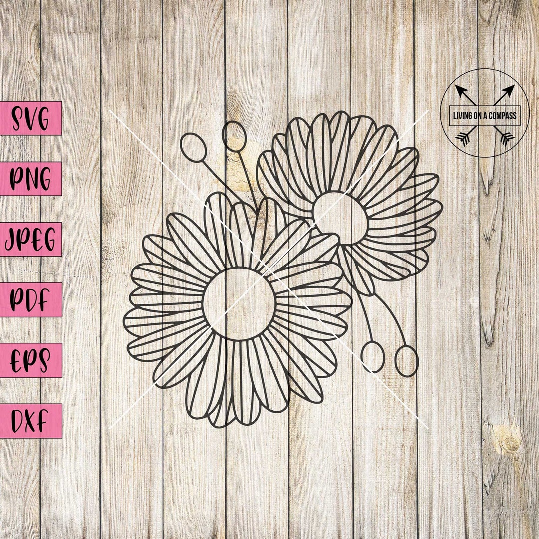 Flower Svg, Flower Png, Flower Clipart, Flower Wall Art, Wildflower Svg ...
