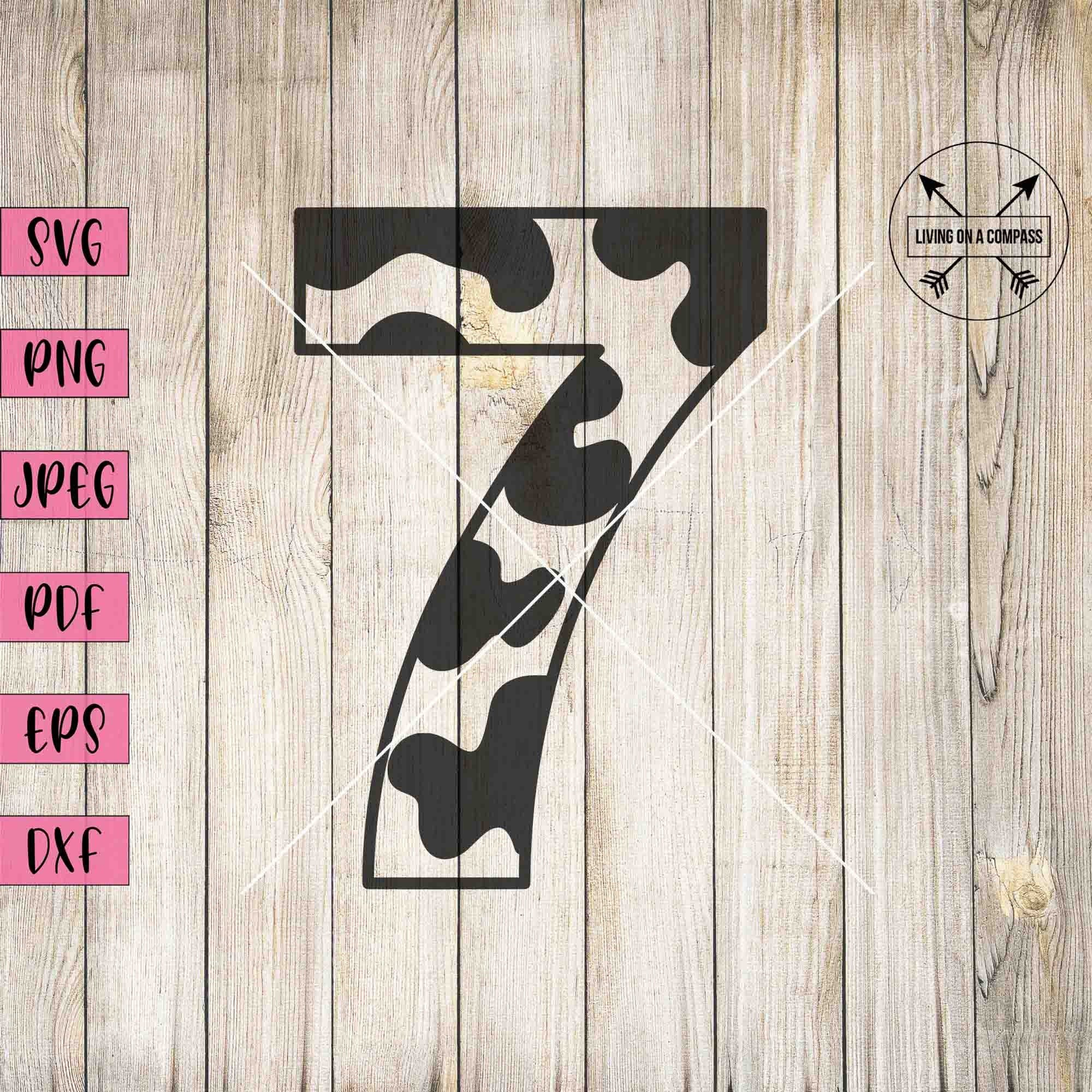 Cow Print Numbers Svg, Number 7, Number Clipart, Number Stickers ...