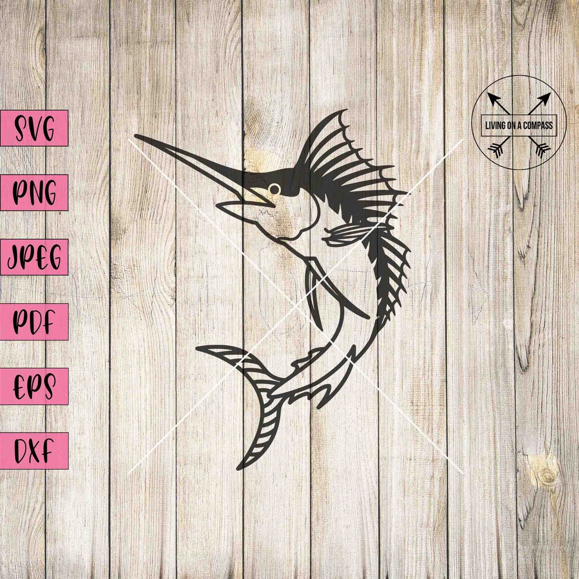 Swordfish Svg, Marlin Svg, Marlin Fish, Fish Svg, Swordfish Clipart ...