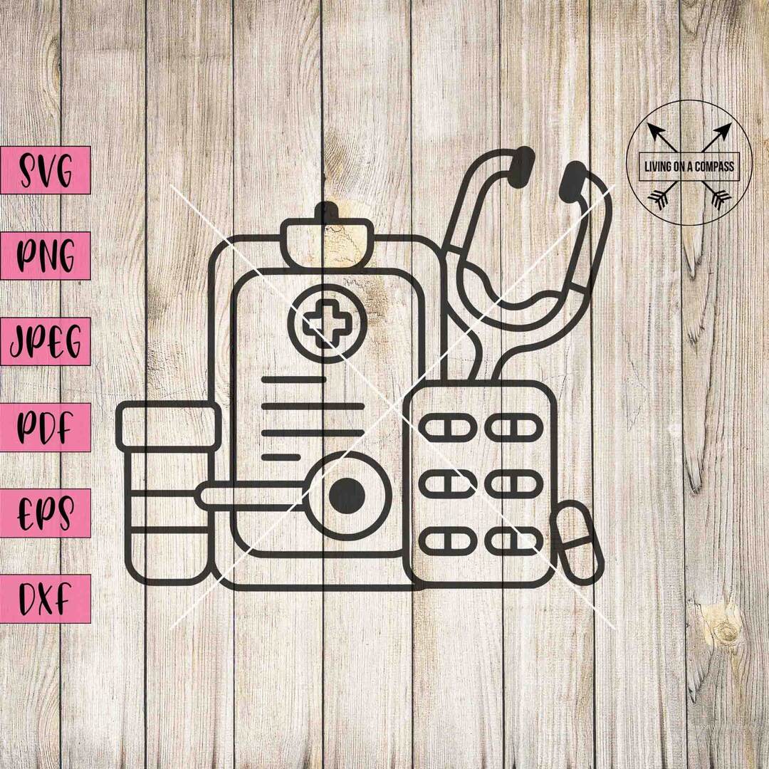 Stethoscope Svg, Stethoscope and Clipboard, Nurse Svg, Stethoscope Svg ...