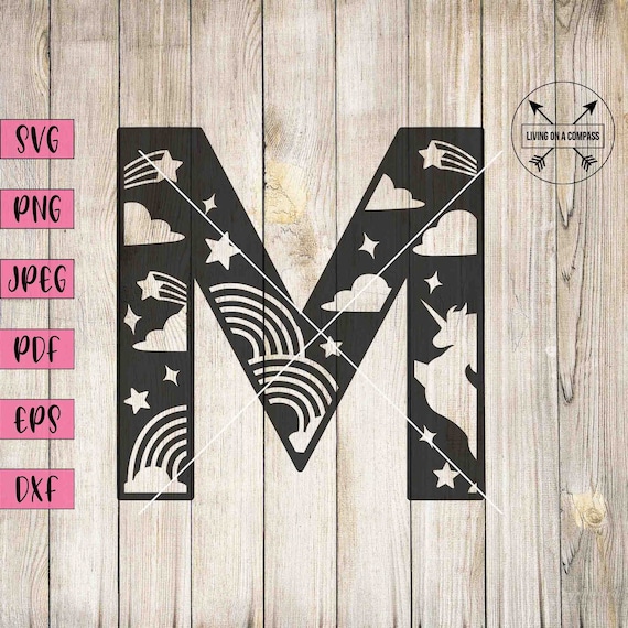 Unicorn Letters Svg Letter M Alphabet Svg Alphabet Png - Etsy