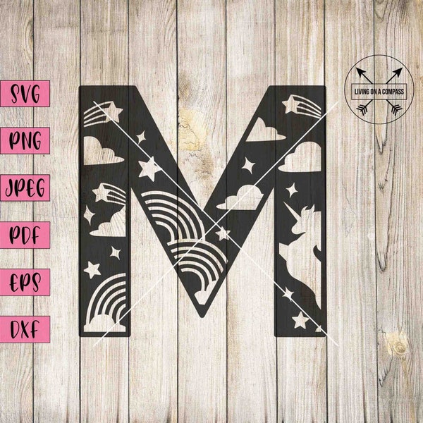 Letter M Silhouette - Etsy