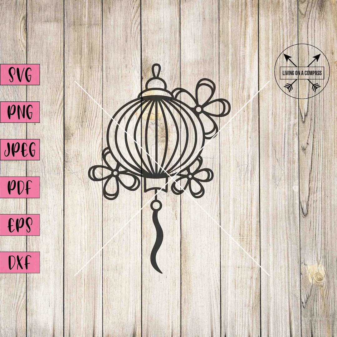 Lantern Svg, Lantern Clipart, Lantern Decor, Lantern Decal, Japanese ...