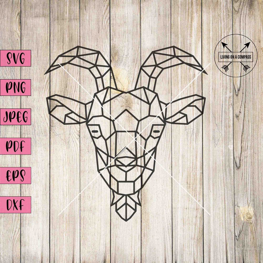 Geometric Goat Svg, Goat Clipart, Goat Png, Farm Svg, Farm Clipart ...