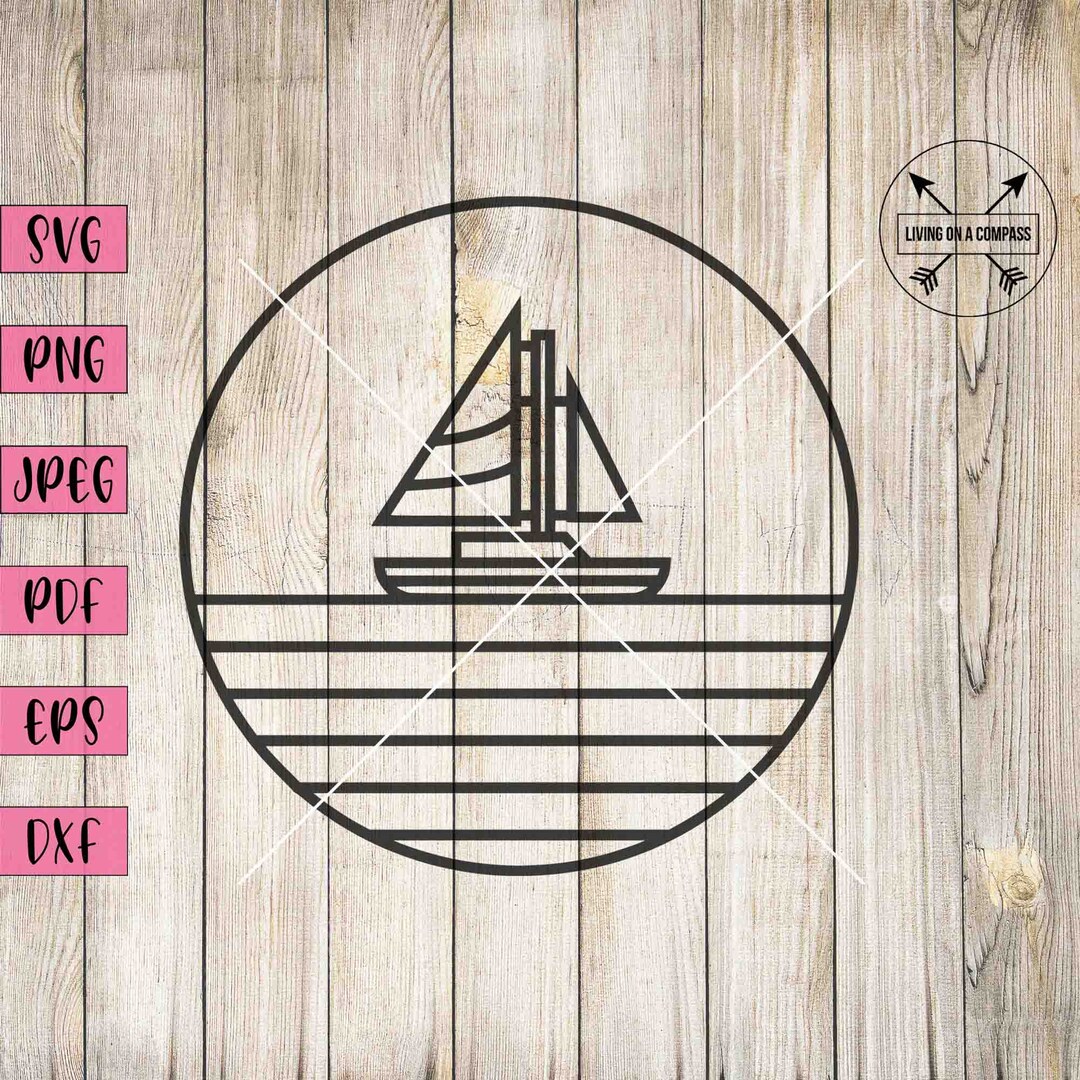Sailboat Svg, Sailboat Png, Boat Decal Boat Decals, Nautical Svg ...