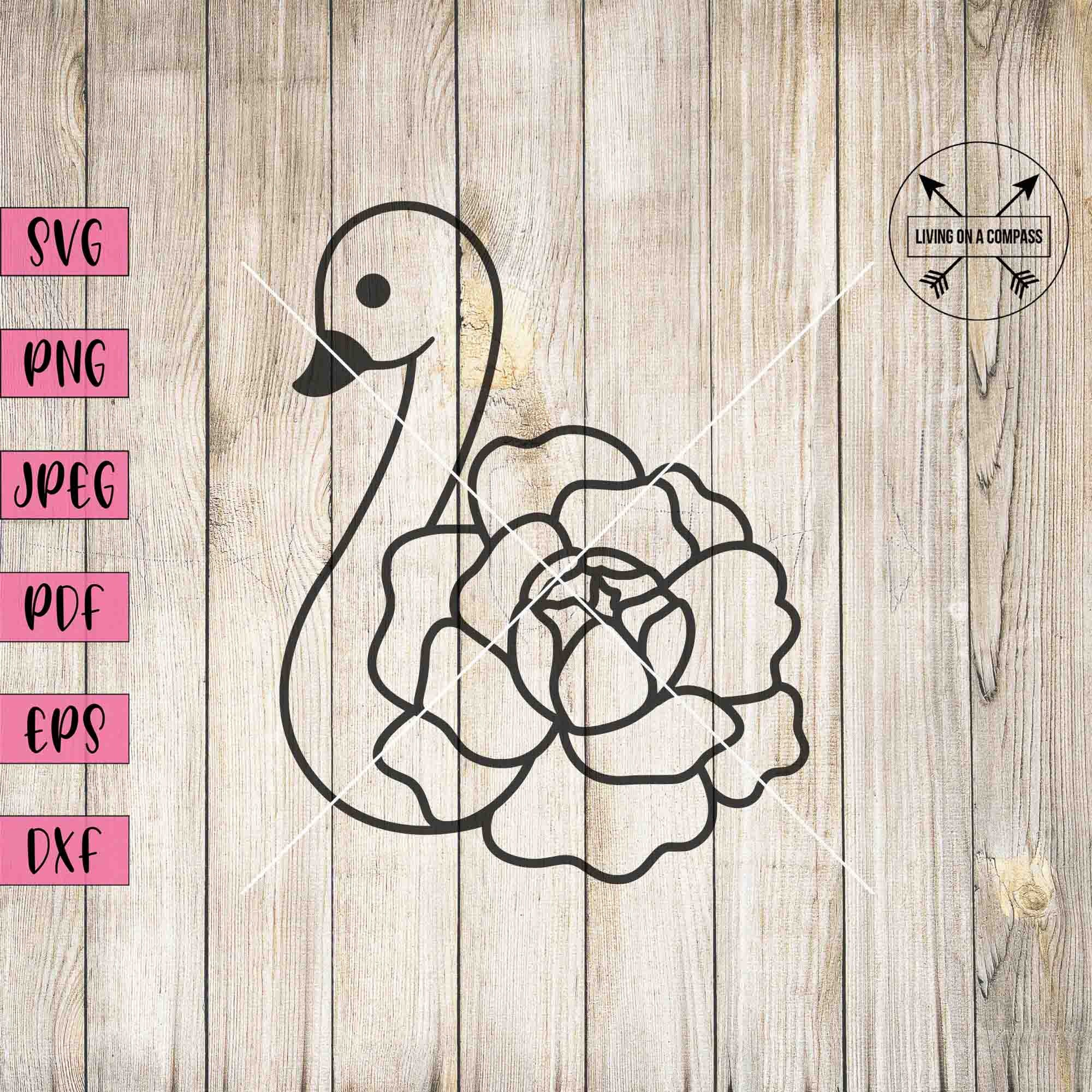 Buy Swan Svg, Swan Png, Swan Clipart, Swan Clip Art, Swan Decal, Bird ...