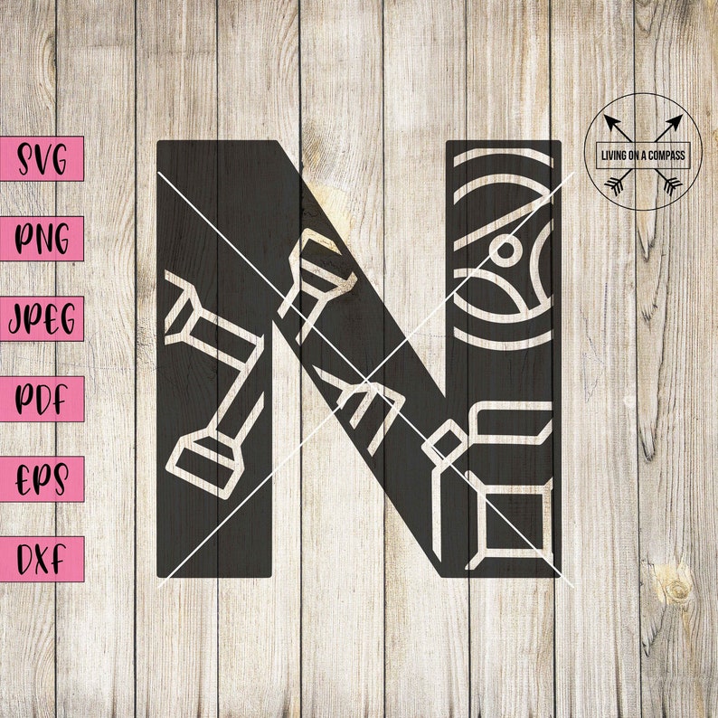 Mechanical Letter N Svg, Personalized Letter Art, Car Decals, Alphabet ...