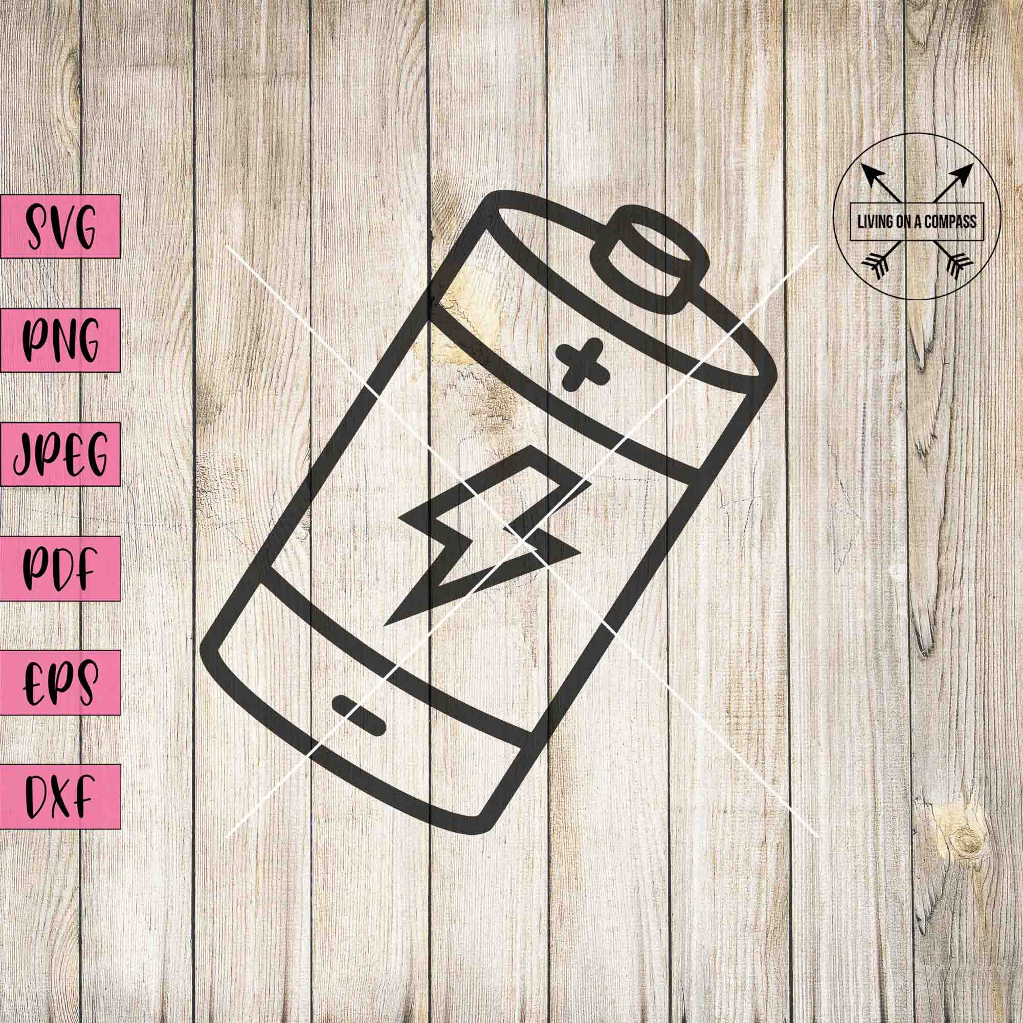 Battery Svg, Battery Png, Battery Clip Art, Battery Cut File, Battery ...