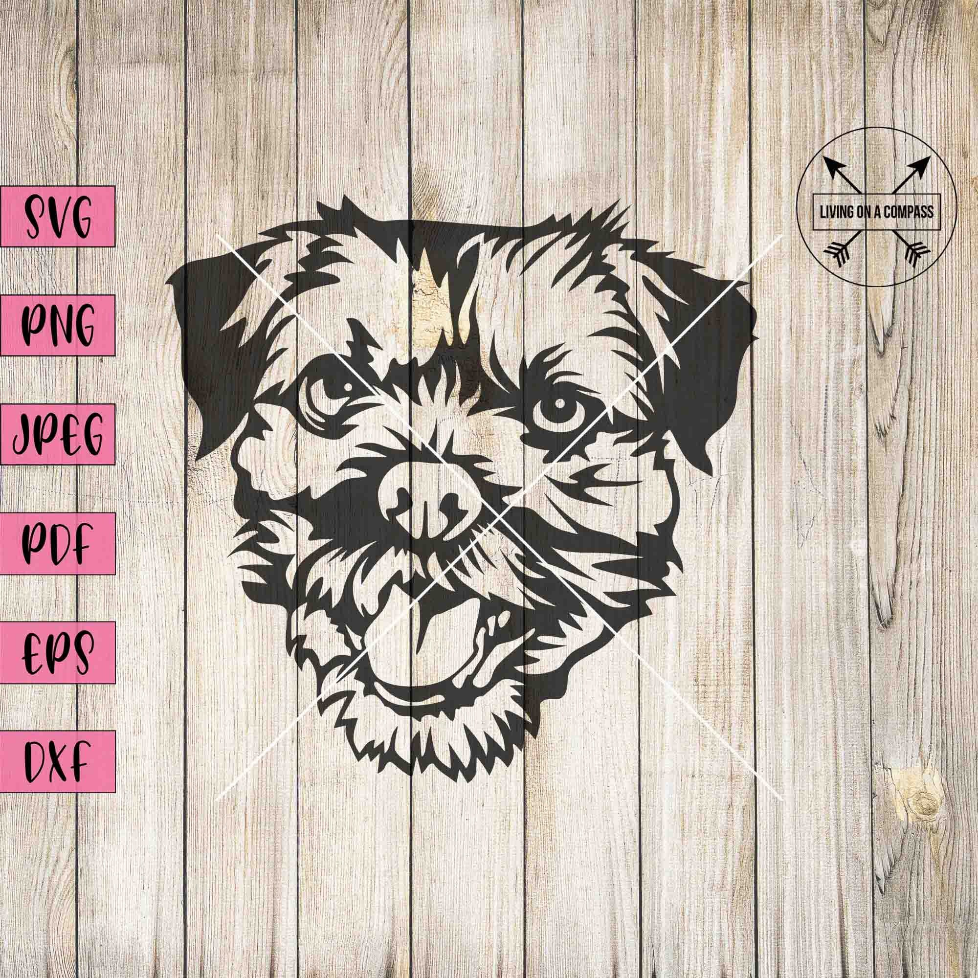Border terrier svg, perro svg, perro png, cara de perro svg, lindo ...
