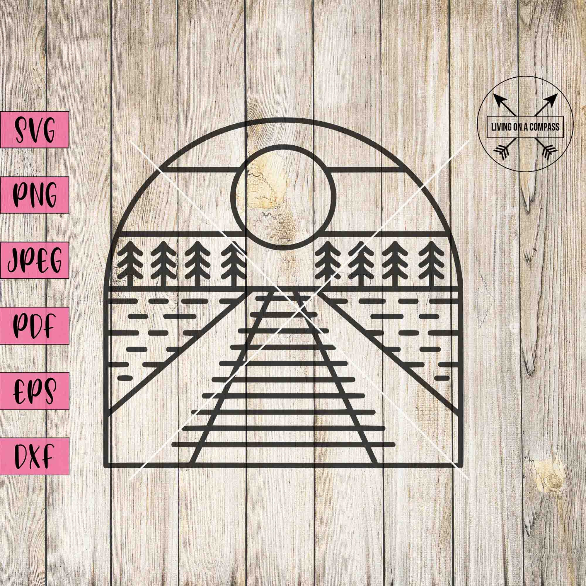 Railroad Track, Train Svg, Train Clip Art, Train Decal, Bridge, Train ...