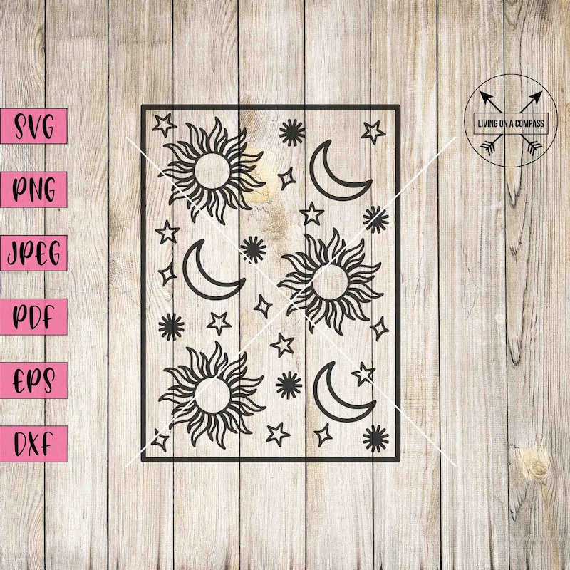 Simple Sun and Moon Art - Etsy