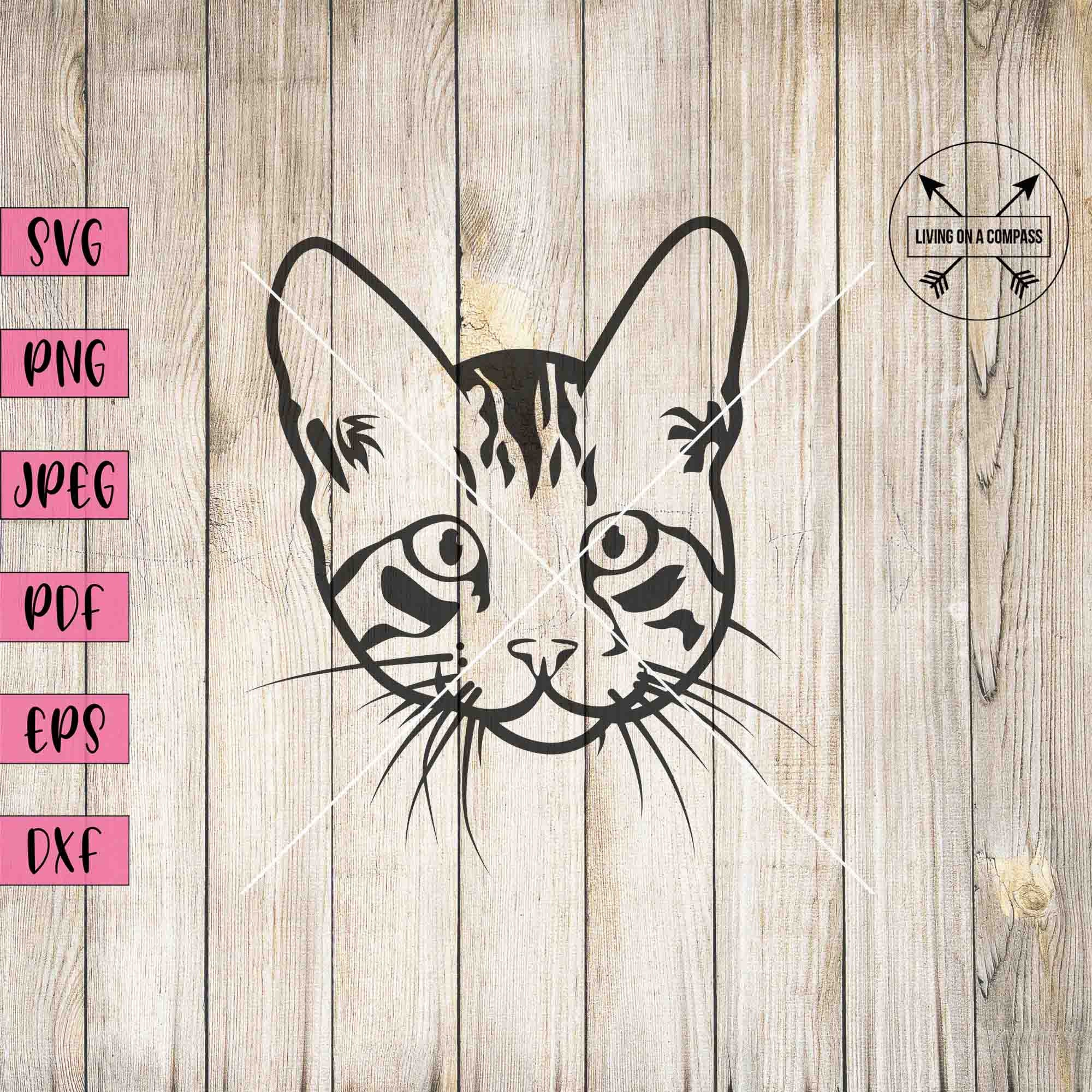Serengeti Cat Svg Cat Svg Cat Clipart Tabby Cat Svg Cat - Etsy