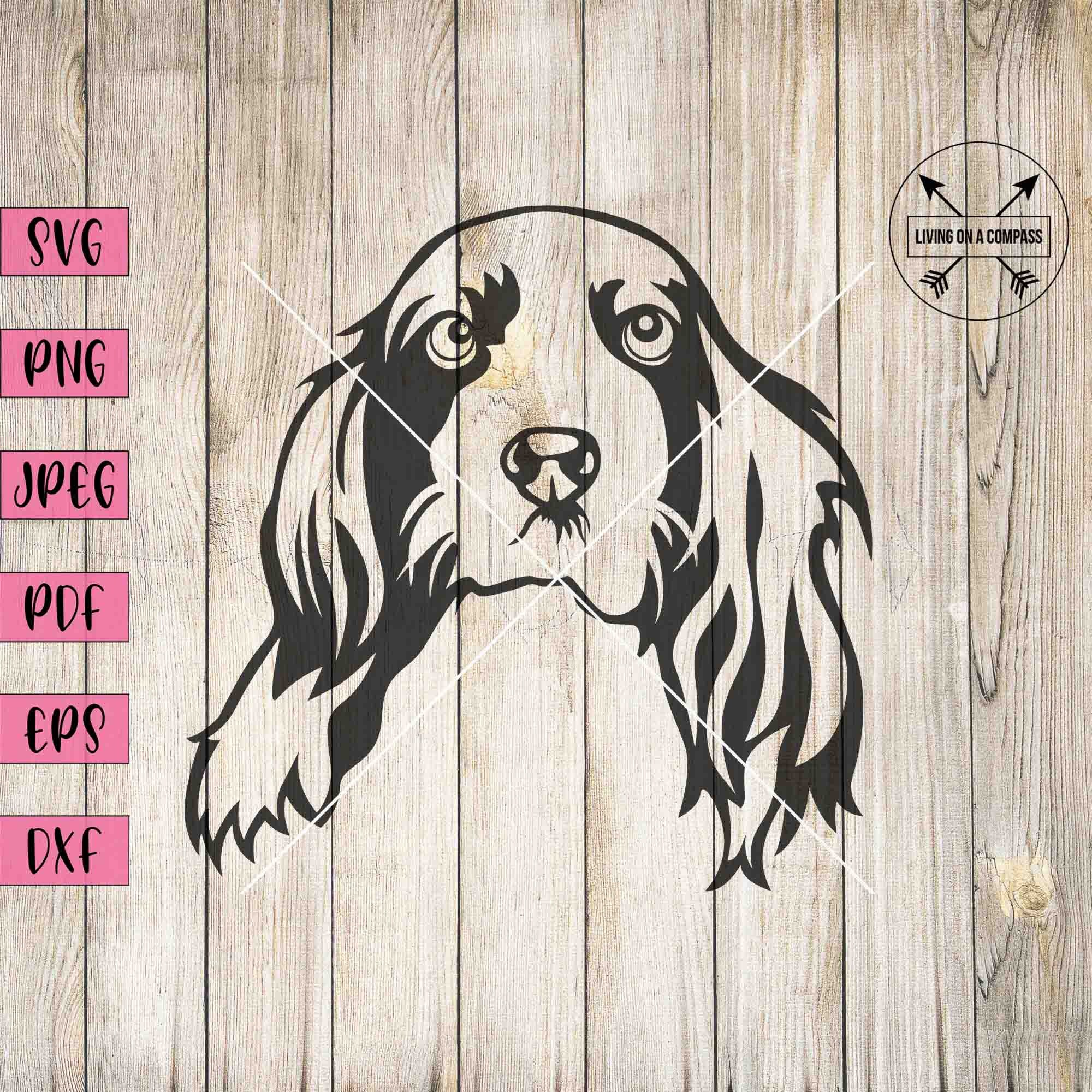 Cockalier Svg, Cocker Spaniel Wall Art, American Cocker Spaniel Art ...
