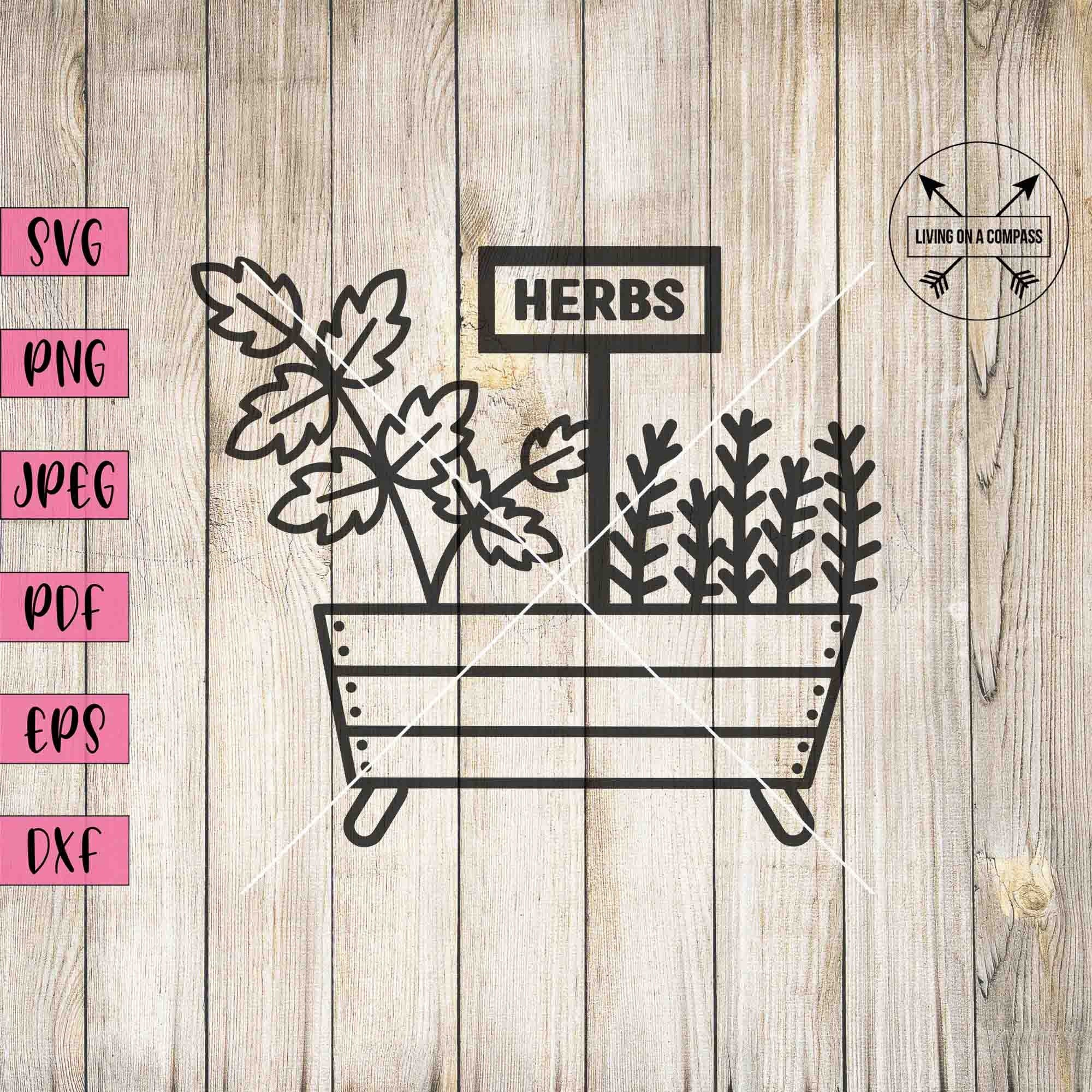 Herbs Svg, Herbs Print, Herbs Wall Art, Herbs Clip Art, Herbs Clipart ...