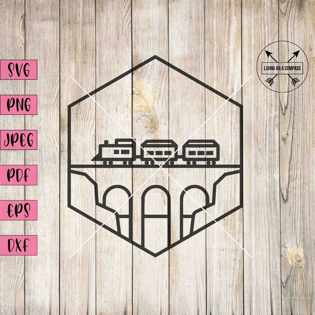Train Svg, Train Clip Art, Train Decal, Railroad Track, Bridge, Train ...