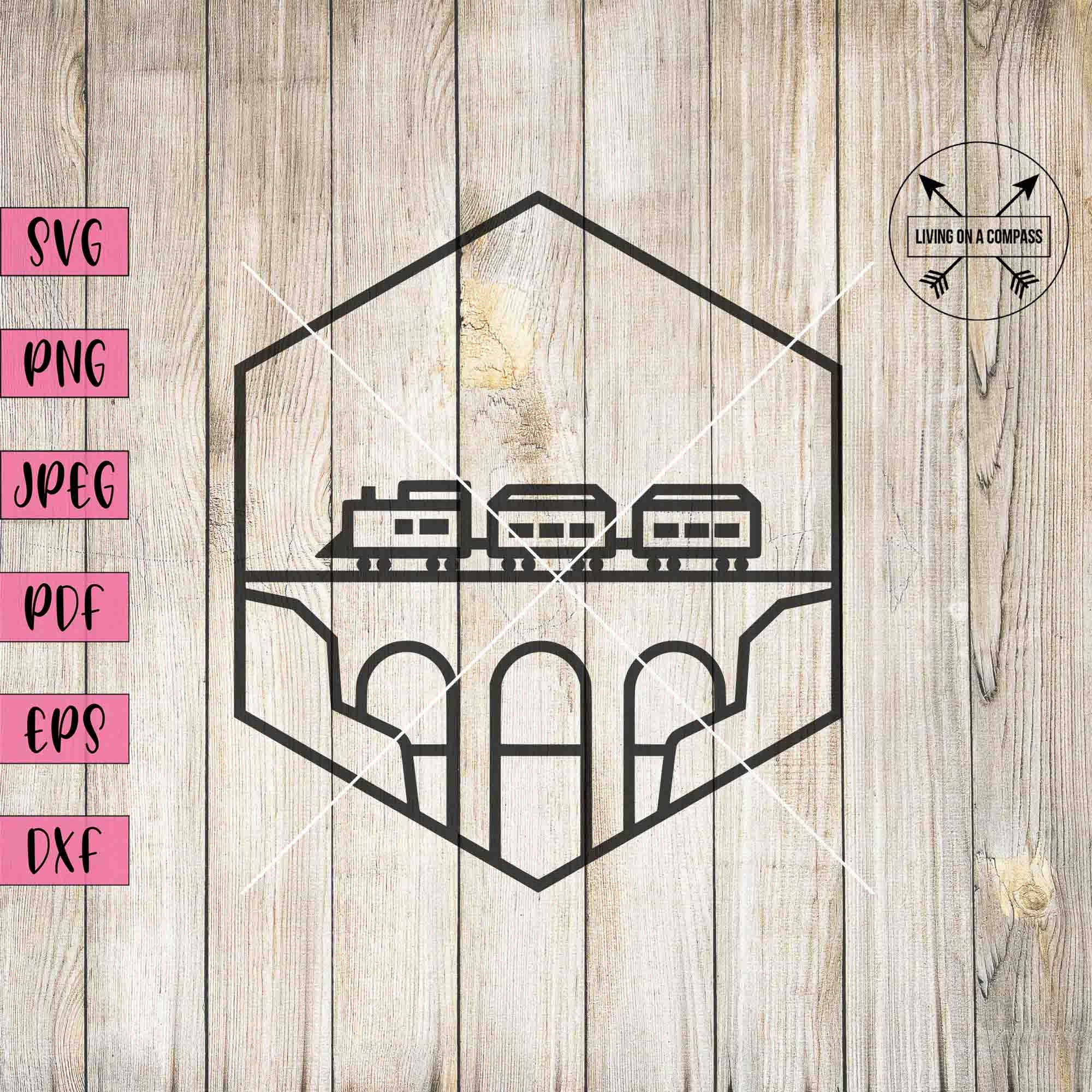Train Svg, Train Clip Art, Train Decal, Railroad Track, Bridge, Train ...