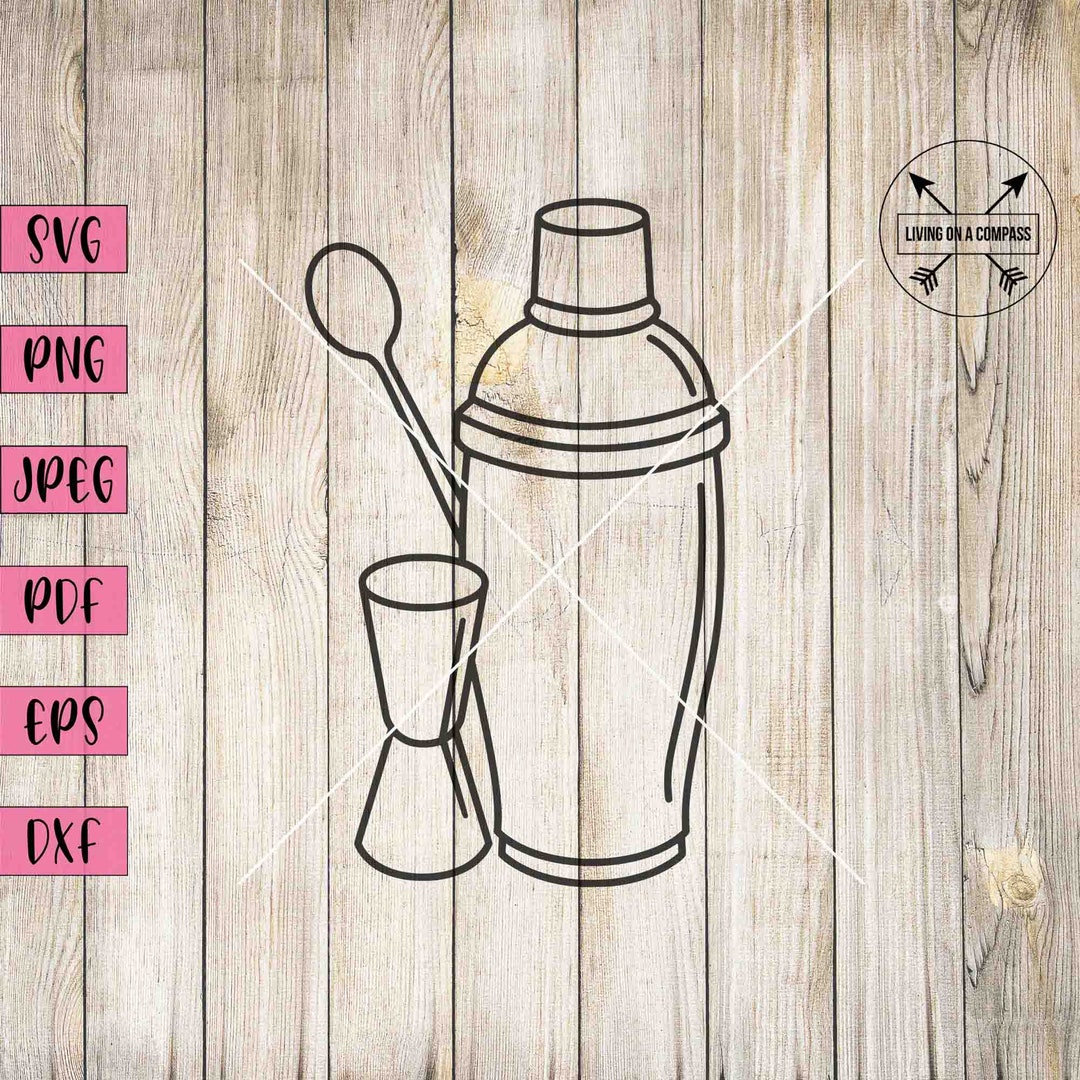 Cocktail Shaker Svg, Cocktail Png, Bartender Svg, Bartender Clipart ...