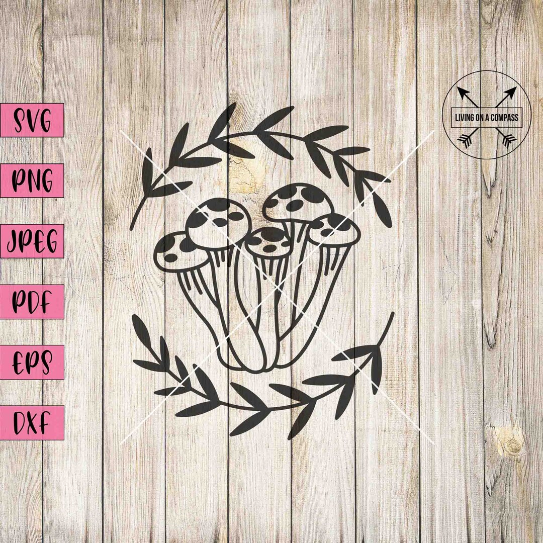 Champiñones svg, champiñones png, clipart de champiñones, estampado de ...