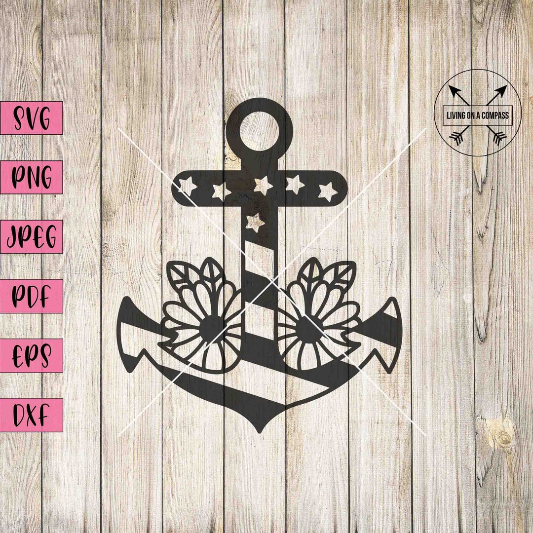 Anchor Svg, Anchor Png, Nautical Svg, Nautical Clipart, Nautical Clip ...