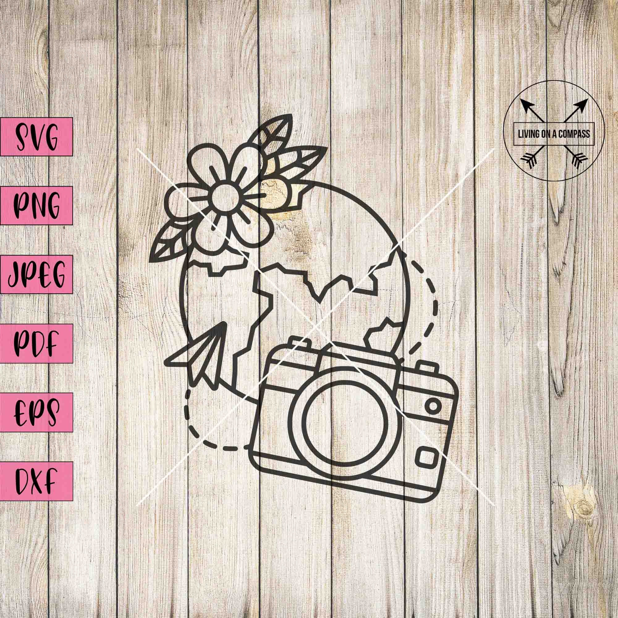 Camera Svg, Camera Png, World Traveler, Camera Clipart, Travel Prints ...