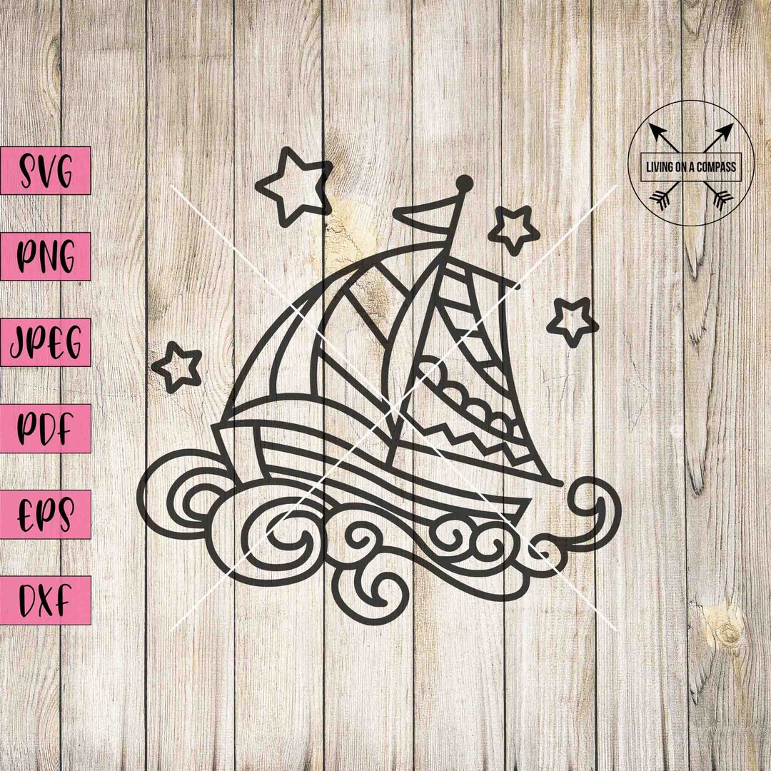 Sailboat Svg, Boat Decal Boat Decals, Nautical Svg, Nautical Png ...
