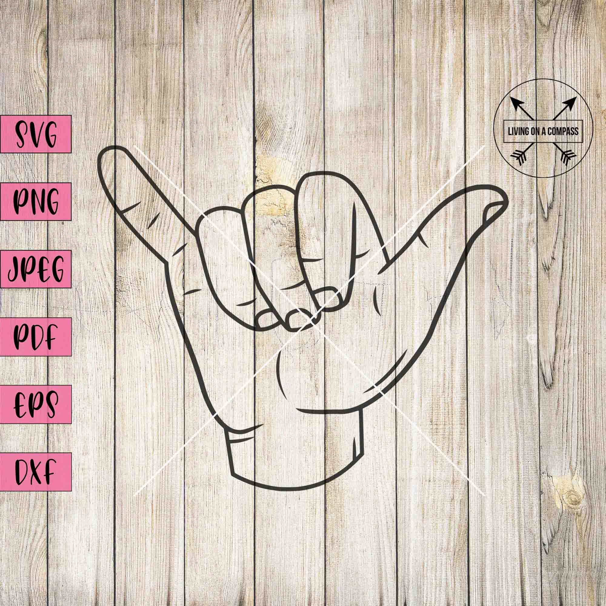 Hang Loose Svg, Hang Loose Clipart, Surfing Svg, Surfing Png, Beach Svg ...