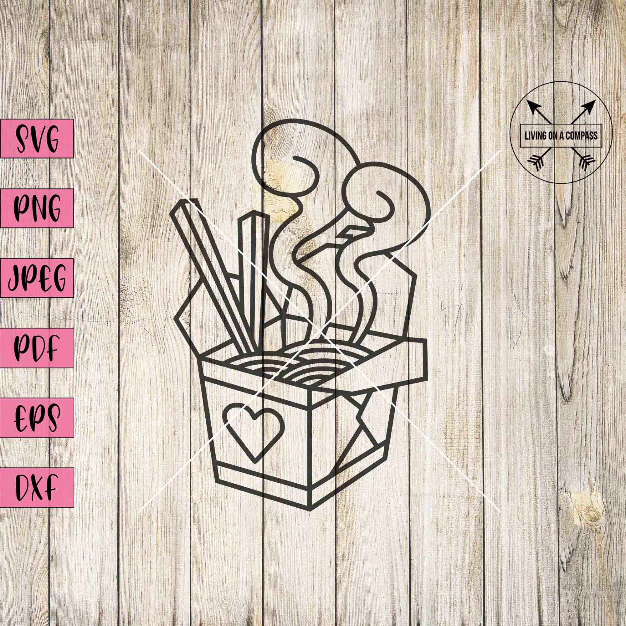 Chinese Takeout Svg, Takeout Box Svg, Chinese Clipart, Food Svg, Food ...