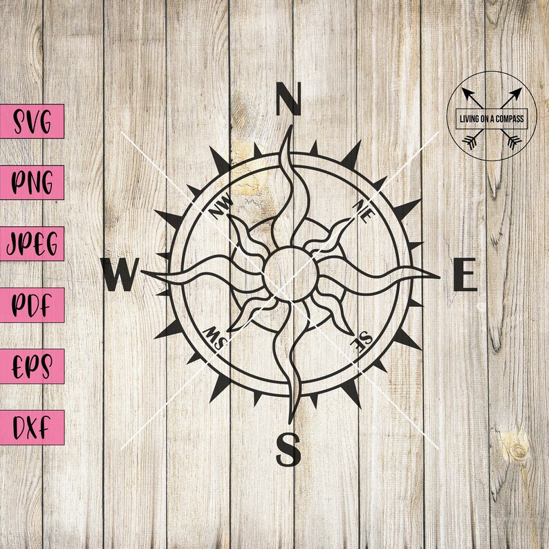 Compass Svg, Nautical Compass, Compass Wall Art, Engraved Compass ...
