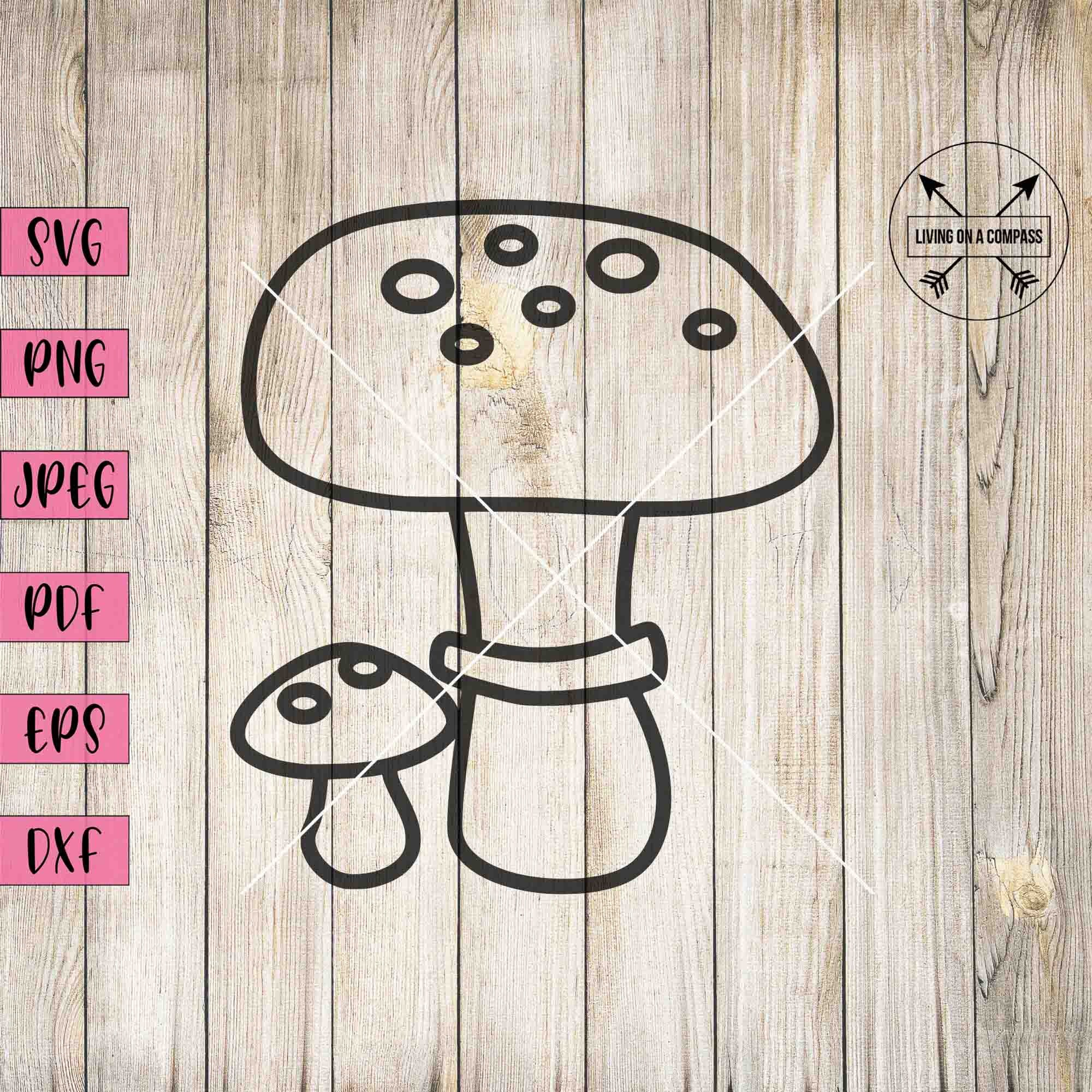 Hongo svg, hongos png, impresión de hongos, decoración de hongos ...