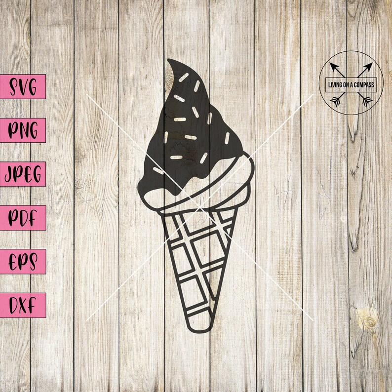 Ice Cream Svg, Ice Cream Cone Svg, Ice Cream Clipart, Ice Cream Cone ...