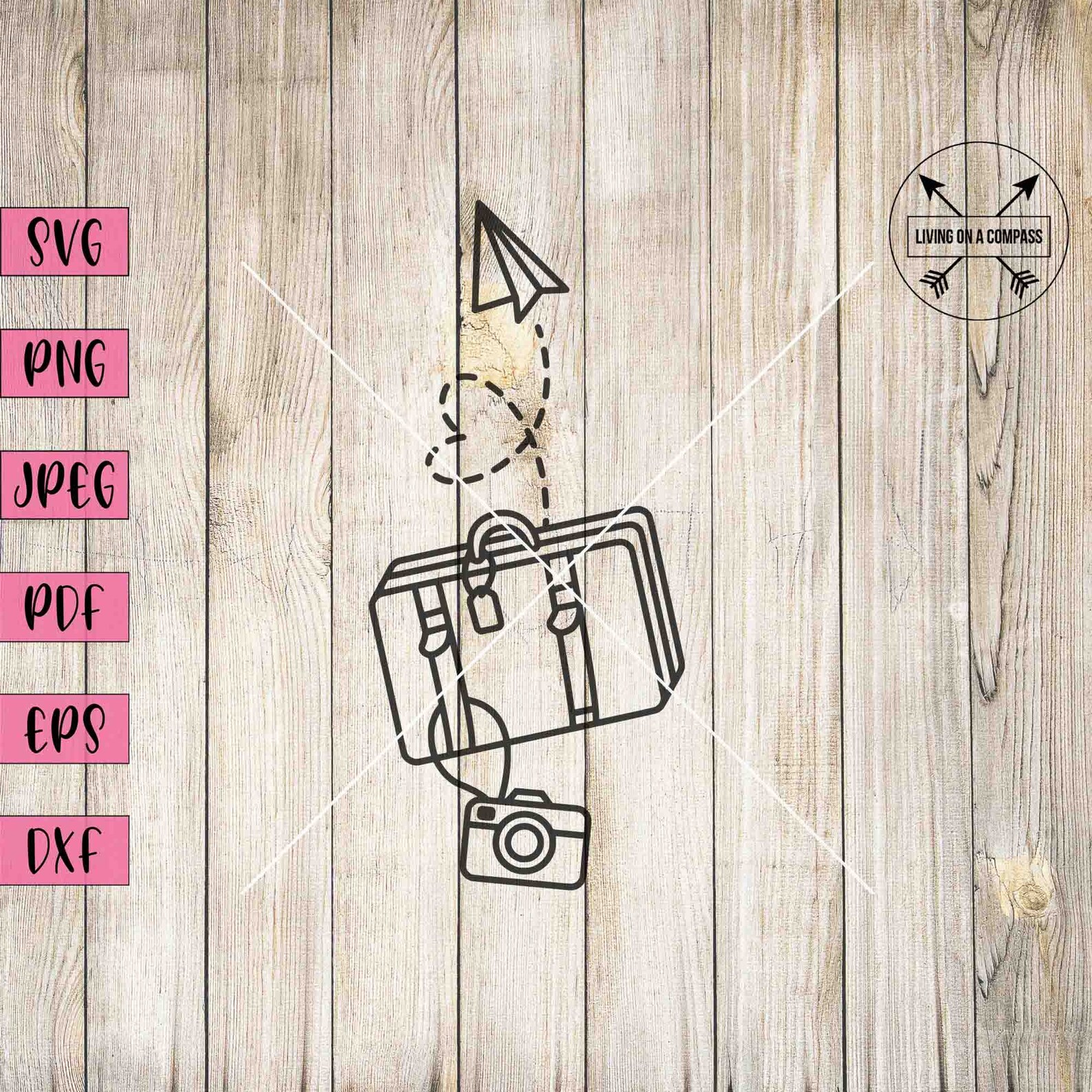 Suitcase Svg Paper Plane Svg Luggage Svg Vacation Svg - Etsy