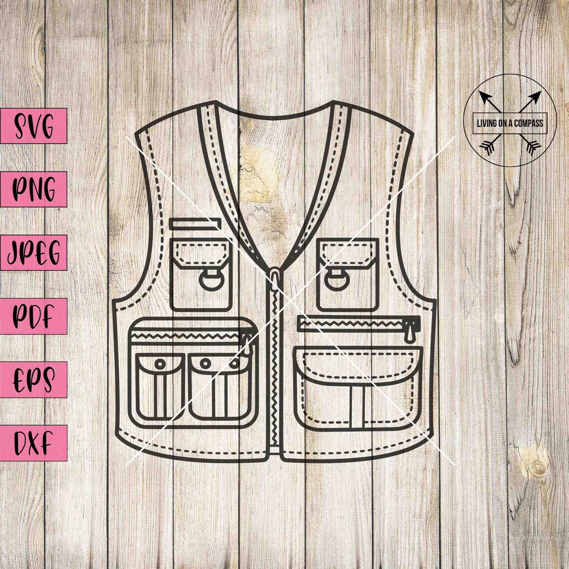 Fishing Vest Svg Vest Svg Fishing Svg Fisherman Svg - Etsy Canada