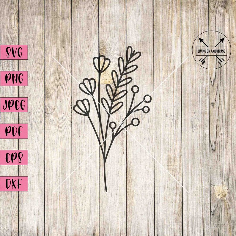 Wildflower Svg, Spring Flower Svg, Floral Png, Flowers Svg, Flower Art ...