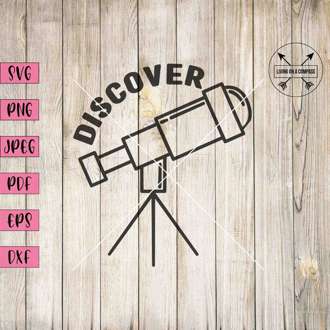 Telescope Svg, Telescope Sticker, Space Wall Art, Space Stickers, Outer ...