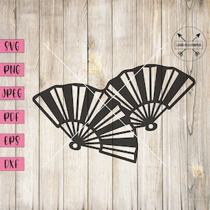 Fan Svg, Japan Stickers, Asian Art, Asian Wall Art, Chinese Fan ...