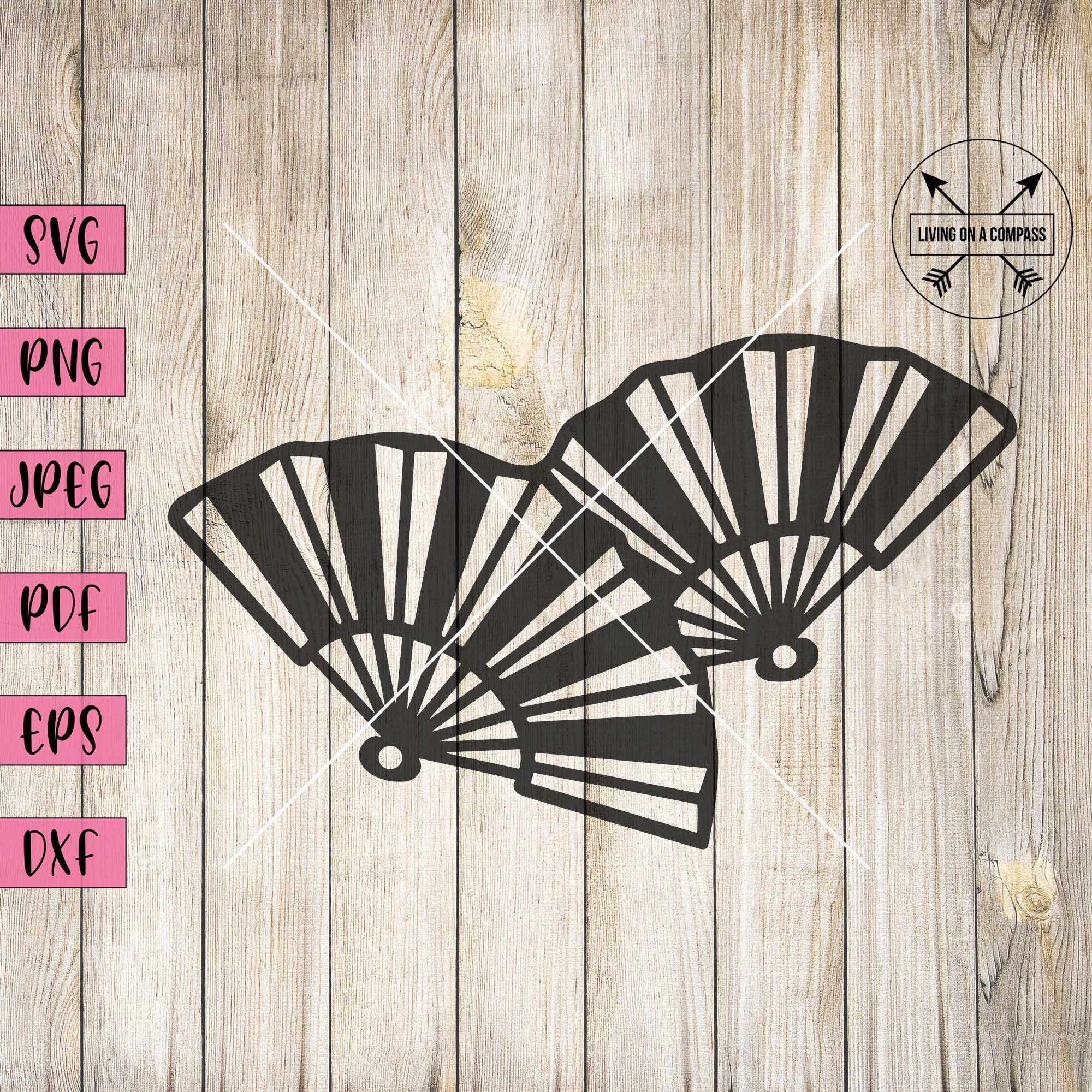 Fan Svg, Japan Stickers, Asian Art, Asian Wall Art, Chinese Fan ...