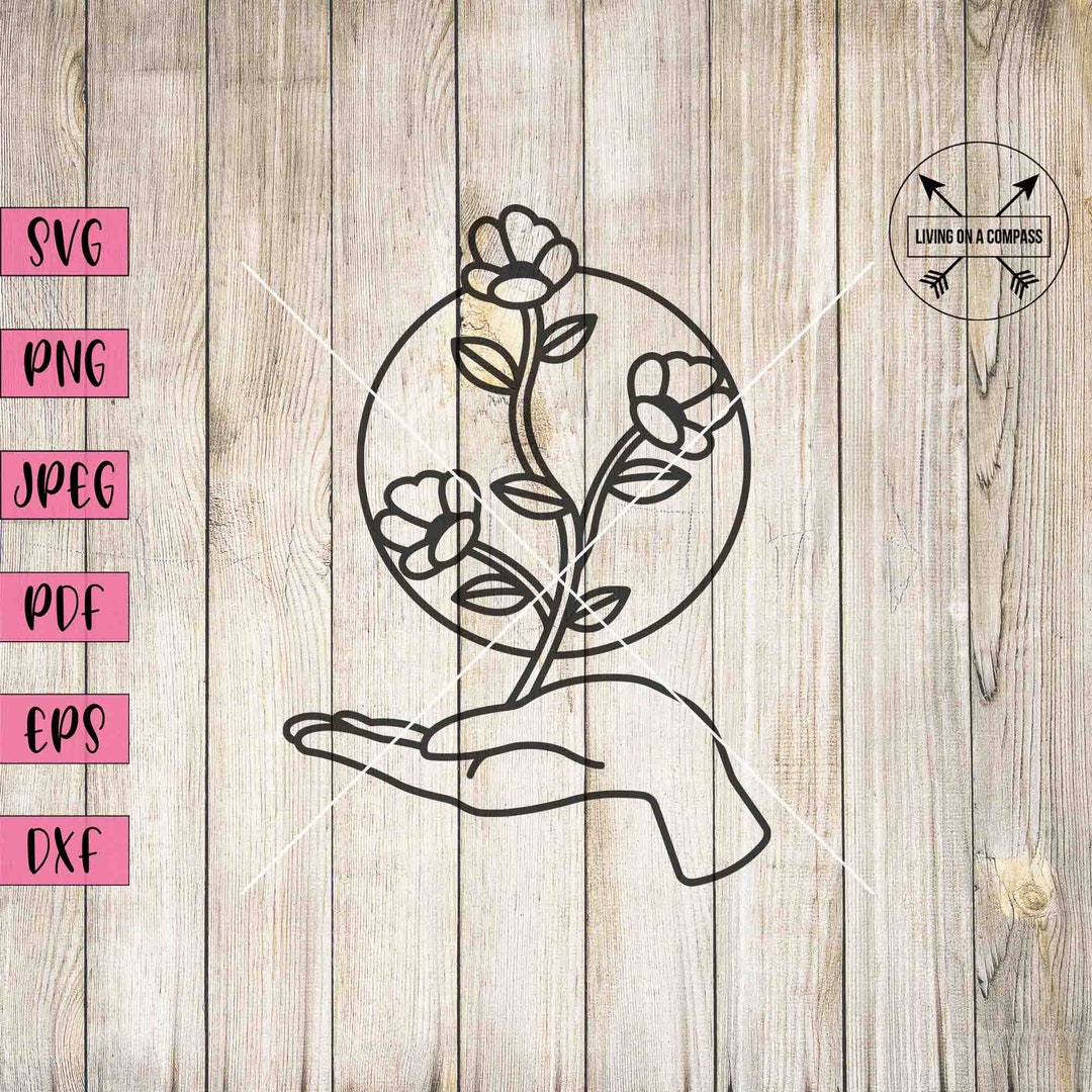 Flores svg, mano svg, mano png, imágenes prediseñadas de jardinero ...