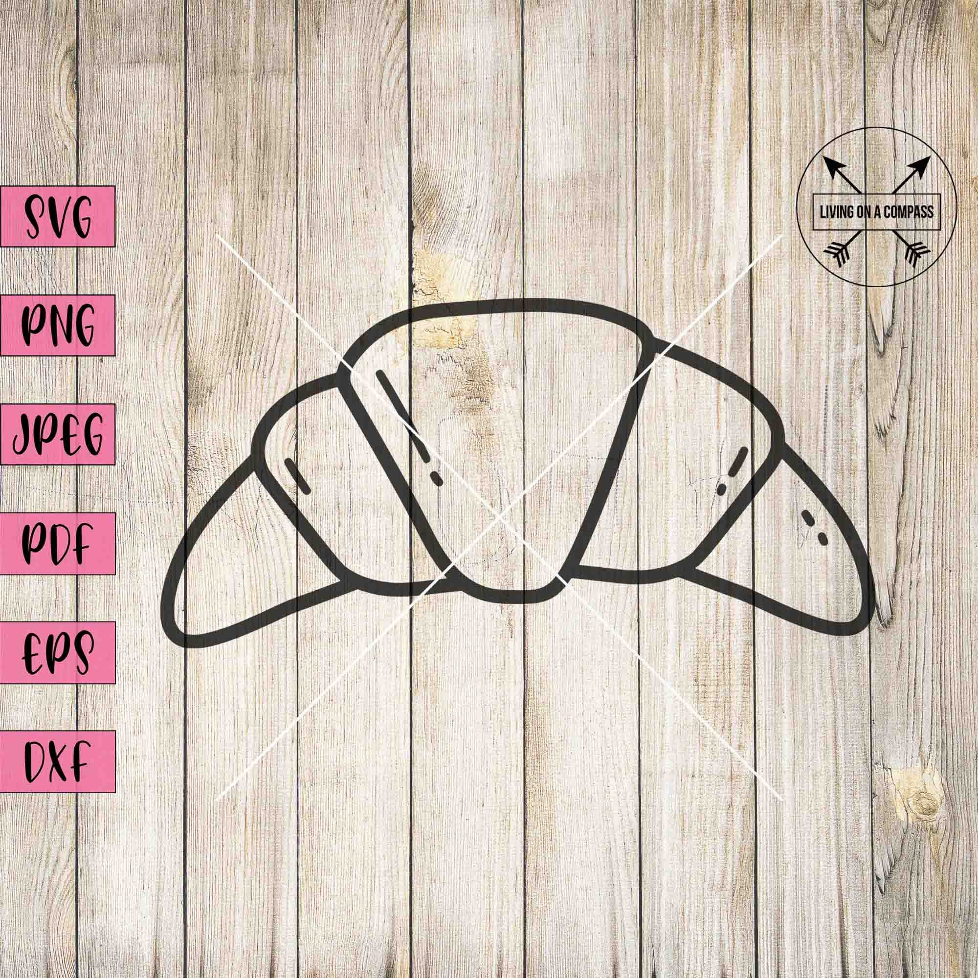 Croissant Svg Croissant Png Bread Clip Art Pastry Clipart - Etsy