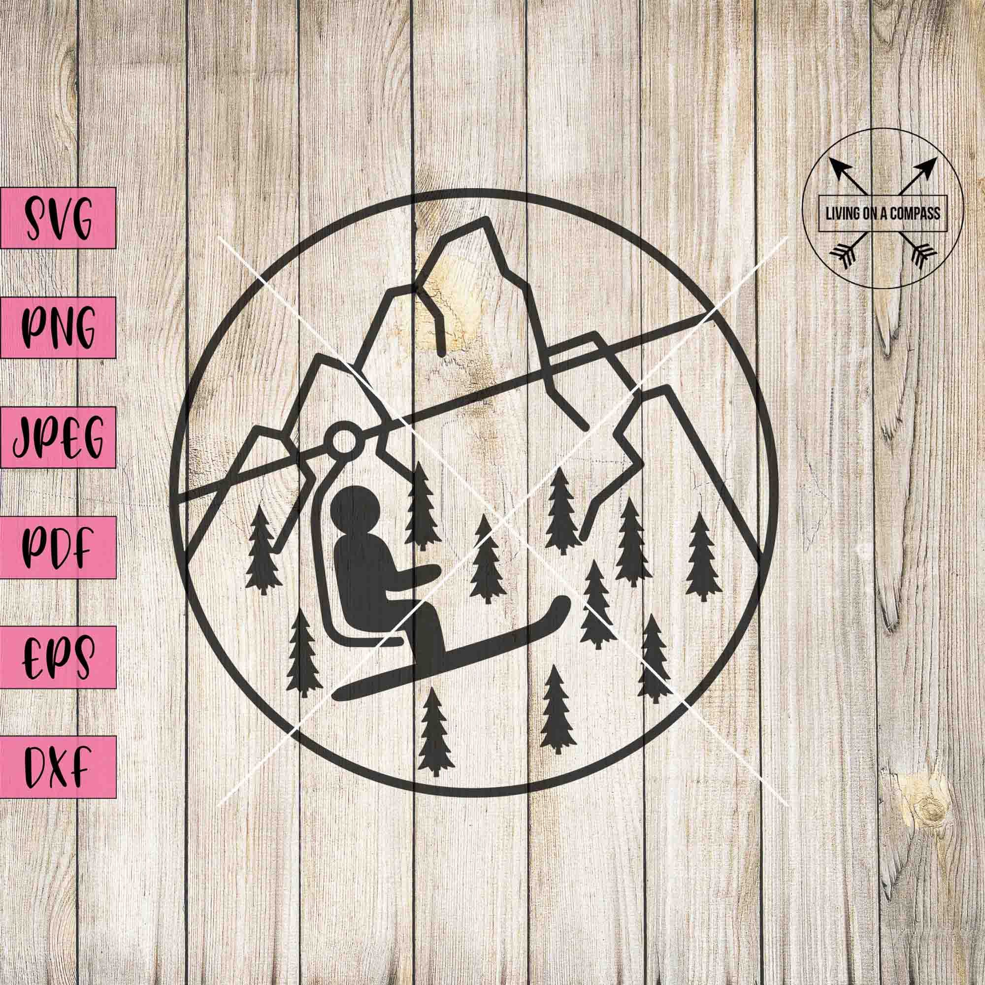 Ski Lift Svg Ski Svg Skiing Clipart Skiing Decal Skiing - Etsy