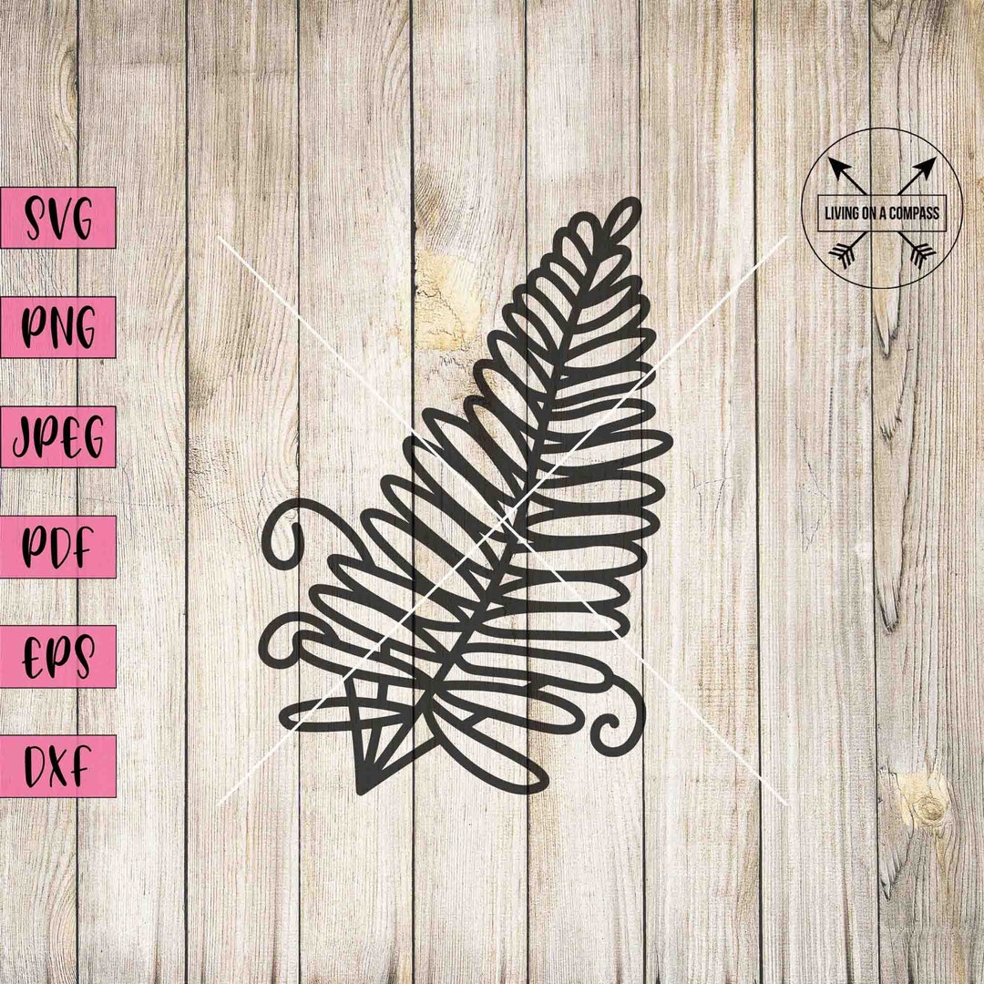 Fern Leaf Svg, Fern Botanical Prints, Fern Sticker, Leaf Svg, Leaf ...