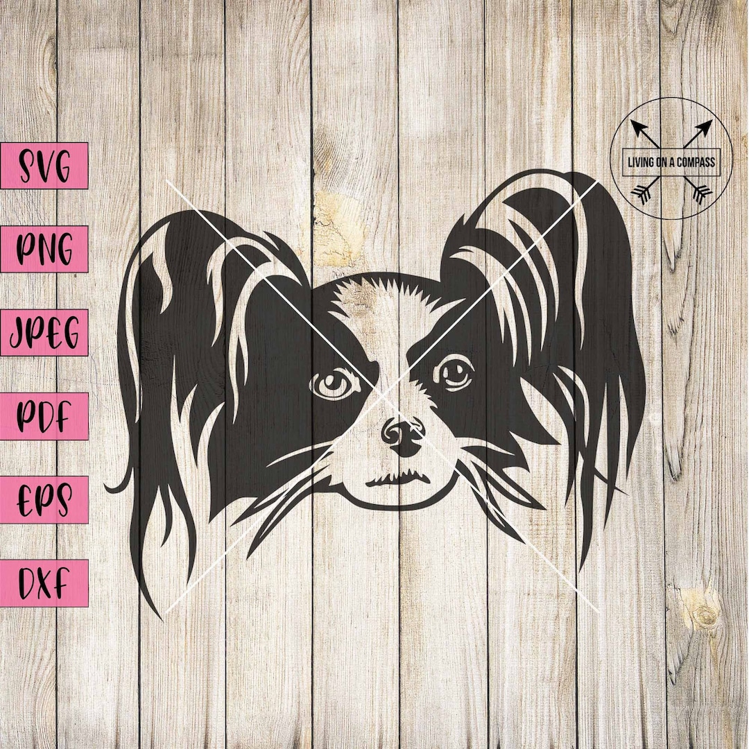 Papillon Svg, Dog Svg, Dog Svg Files, Dog Art Print, Dog Wall Art, Dog ...