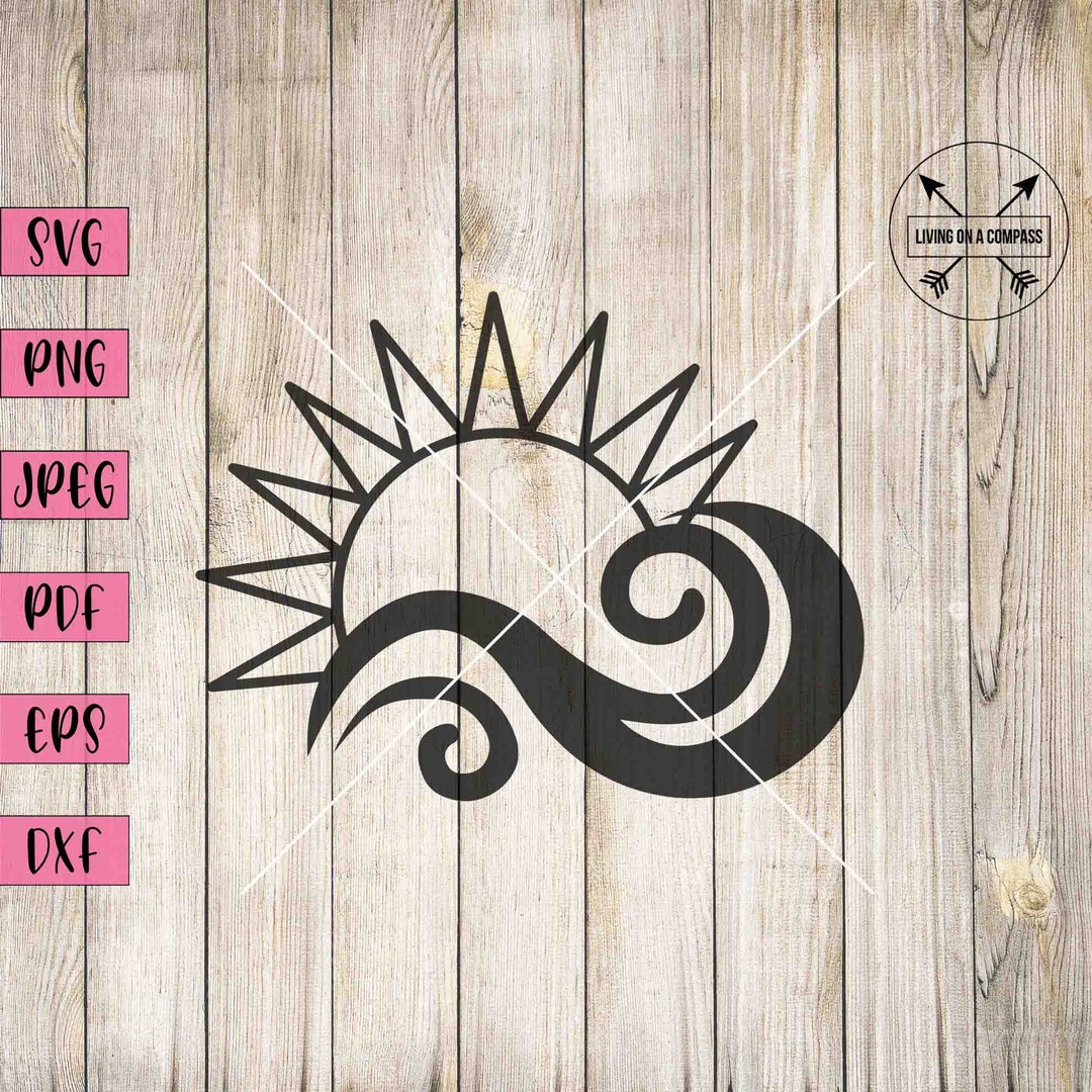 Waves Svg, Waves Clip Art, Waves Print, Ocean Svg, Ocean Cliaprt, Sun ...