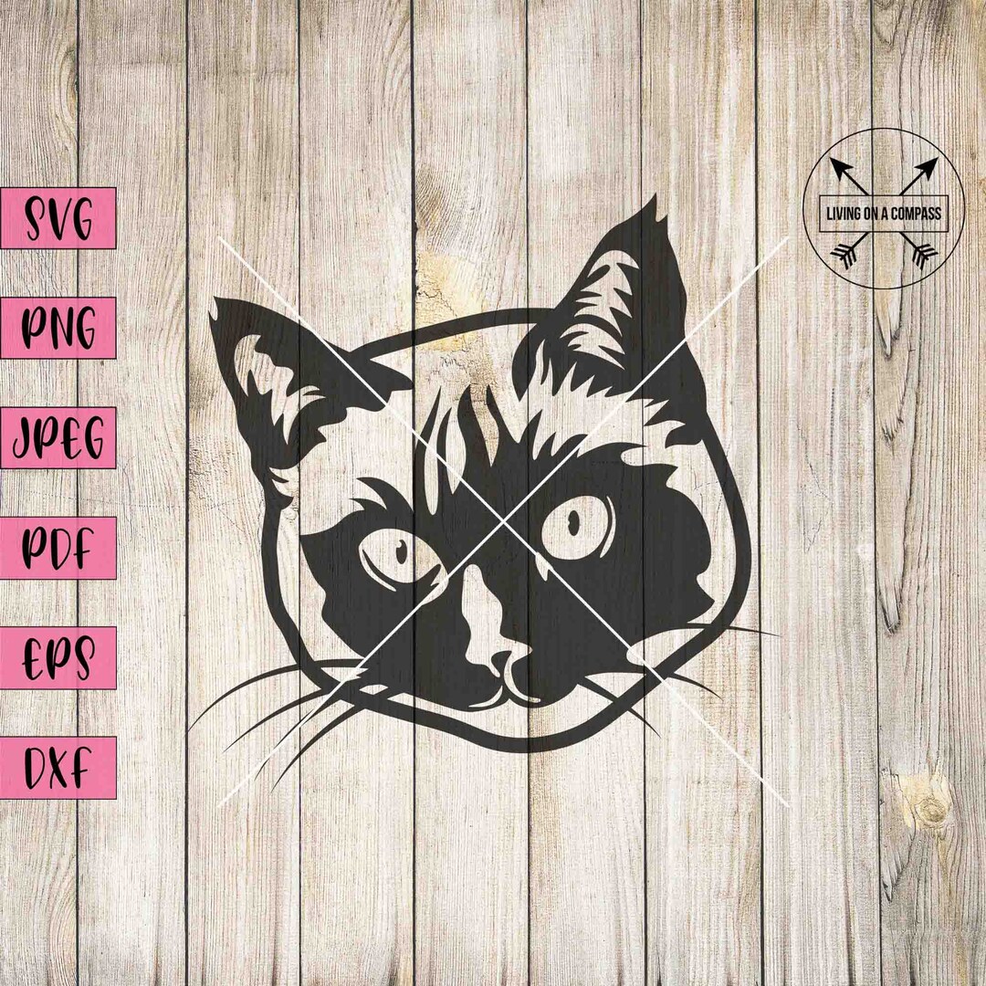 Siamese Cat Svg, Cat Svg, Cute Cat Svg, Cat Face Svg, Cat Face Clipart ...